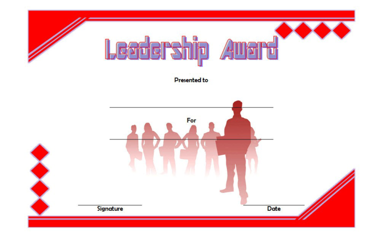 Leadership Award Certificate Template FREE 3 | Two Package Template