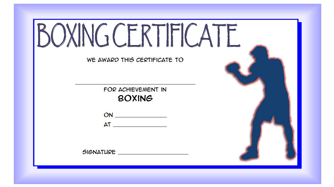 Boxing Certificate Template Free Download (7+ Stunning Designs)
