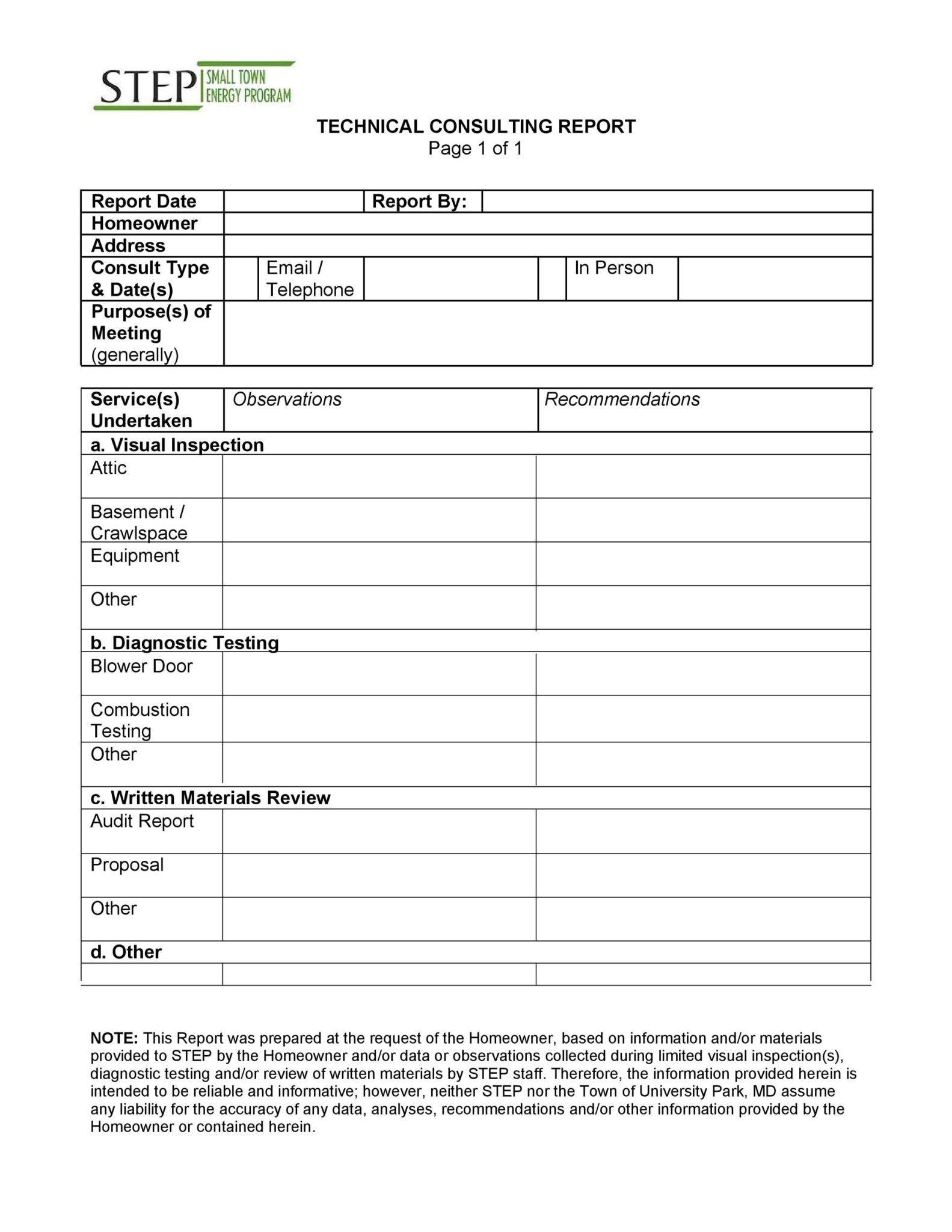 Consulting Report Template (1st Free Printable Format) | Two Package ...